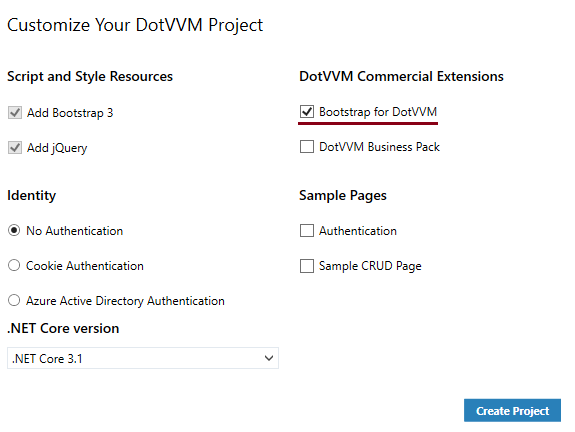 Web Forms With Bootstrap For DotVVM From ASP.NET Core